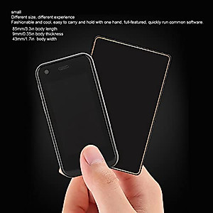 Mini Unlocked Smartphone, 3G Network Palm Cellphone with 2.5in Screen, 1GB 8GB Storage, Quad Core, Front Rear HD Camera, Student Tiny Pocket Mobile Phone for Boy Girl Kids, for XS11(Black)