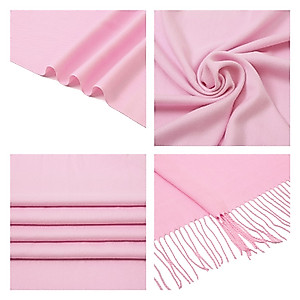 SWAT PANY Winter Scarfs for Women Pink Pashmina Shawls and Wraps for Women Wedding Shawl Wraps for Evening Dresses