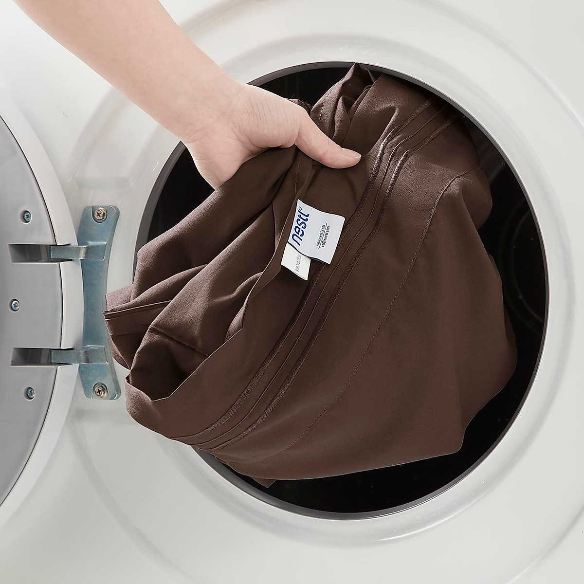 Nestl Brown Microfiber Queen Pillow Cases Set of 2, 20x30 Inches