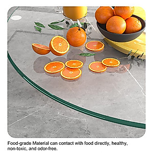 Lazy Susan Turntable For Dining Table,Countertop,Tempered Glass Rotating Tray,Transparent Rotating Tray With Silent Bearing Centerpieces,Silent/Smooth/Not Easy to Dump,for Spice Rack Table Cake Kitche