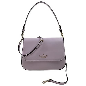 Kate Spade New York Staci Saffiano Leather Flap Shoulder Bag (Lilac Moon)