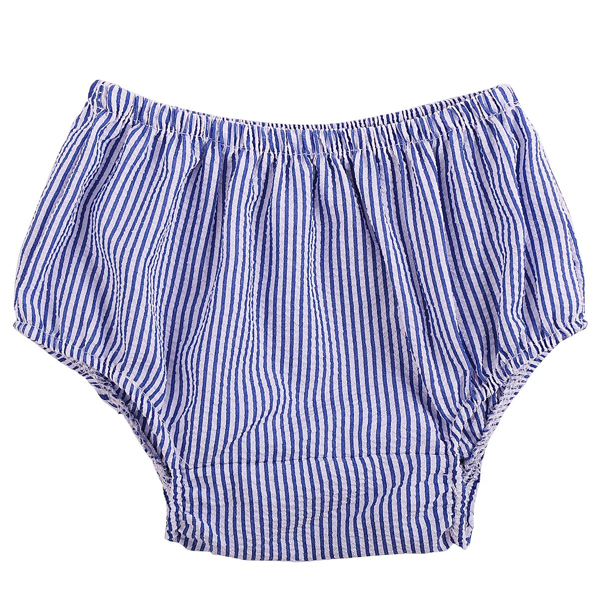 Baby Boys Cake Smash Outfit First Birthday Bloomers Bowtie Adjustable Y Back Suspenders Clothes set Royal Blue Striped One Size