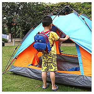 Yodo 3-Way Convertible Playful Insulated Kids Lunch Boxes Carry Bag/Preschool Toddler Bag for Boys Girls, with Quick Access front Pouch for Snacks, Shark