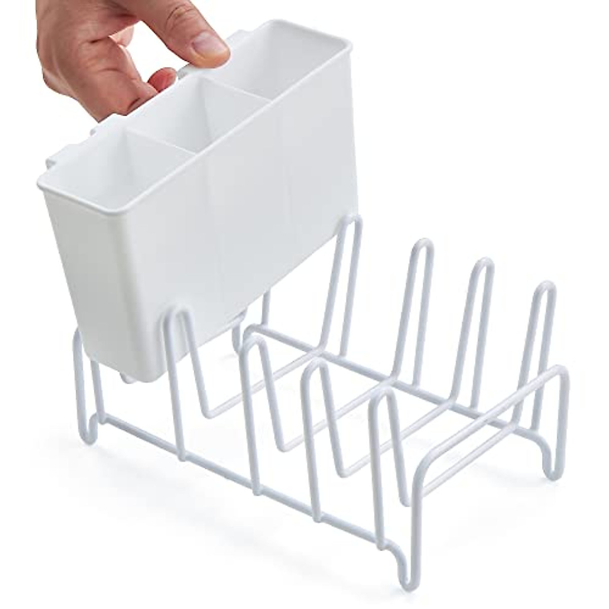 Better Things Home BTH Dish Racks Set - 2 Dish Racks & 1 Removable Cutlery Holder - Compatible with BTH Tri-fold Silicone Drying Mat