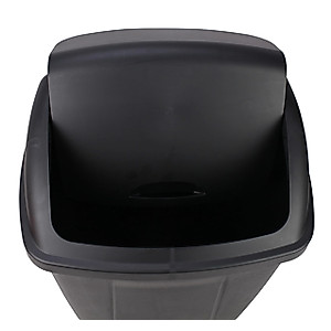 BHCHA 13 Gallon Trash Can, Plastic Swing Top Kitchen Garbage Trash Can