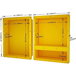 Shower Niche Recessed Shower Shelves, ABS Plastic Bathroom Shower Cube 32×20 inches, with Texture