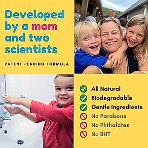 Fun Kids Hand Soap Green - Natural Bursting Bubbles with Crisp Apple Scent - Irresistible Balls of Soap That SPLAT for Perfect Amount of Soap Every Time - by SPLATZ, 8 oz/60 Hand Washes…