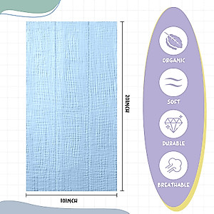 6 Pack Muslin Burp Clothes Double Layered Burping Cloths 20 x 10 Inch Infant Burp Clothes Soft Absorbent Cotton Burping Cloths Set Spit Up Rags Washcloths for Girls Boys (Bright Pattern)