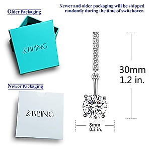 SBLING Platinum-Plated Cubic Zirconia Drop Earrings (4.25cttw)