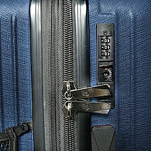 Olympia U.S.A. Sidewinder Expandable, Lightweight, Durable, Scratch Resistant Hardshell 25 inch Carry On Suitcase with TSA Lock, 360° Dual wheels, Laptop Compartment, Navy