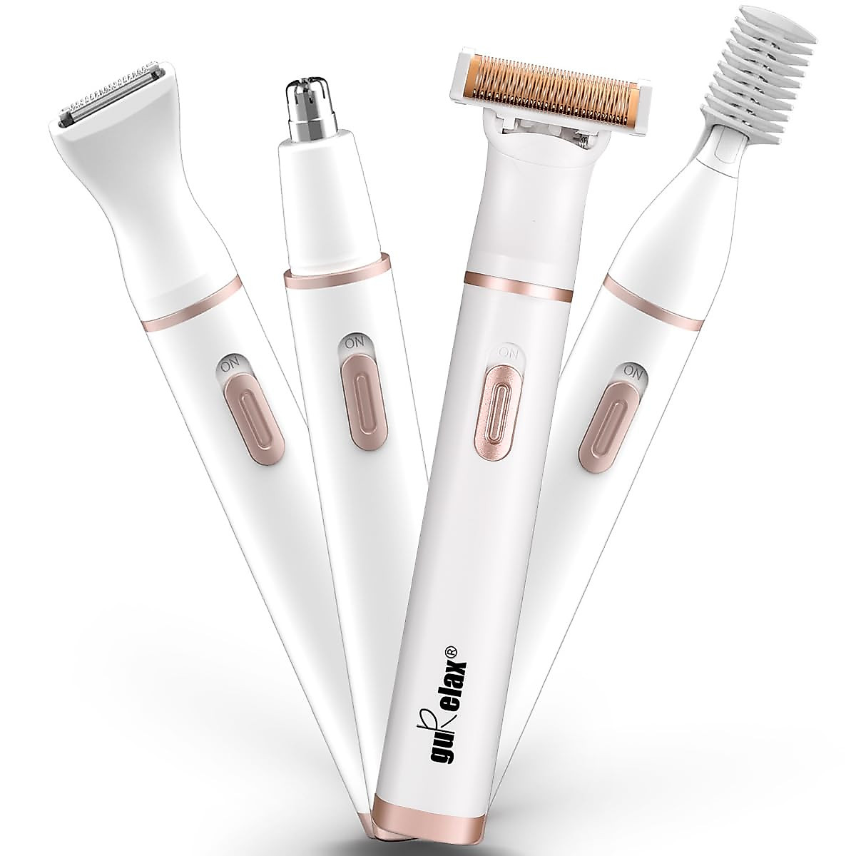 Electric Razors for Women, 4 in 1 Cordless Portable Rechargeable Womens Electric Shaver for Legs Face Eyebrow Nose Pubic Hair Bikini Trimmer, Painless Body Hair Remover by Gurelax