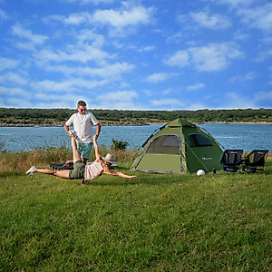 Moon Lence Instant Pop Up Tent Family Camping Tent 4-5 Person Portable Tent Automatic Tent Waterproof Windproof for Camping Hiking Mountaineering