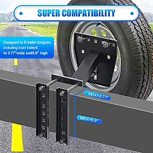 Tnyeobae Trailer Spare Tire Mount - Powder Coat Steel Black Spare Tire Mount Bracket for Trailer Boat or Rv, Fits 4 & 5 & 6 Lugs Wheels Max Loading Capacity 120 LBS (GY-STC0002)