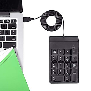 Kadaon Numeric Keypad,USB Numeric Keypad, USB 18 Key Number Numeric Keypad Keyboard for Laptop/Notebook PC Computer