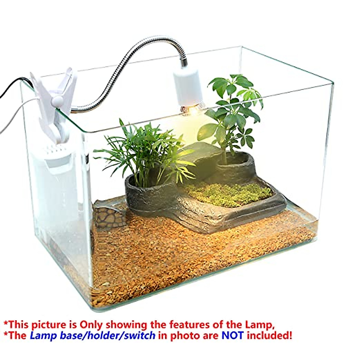 XJhoma Reptiles Habitat Sun Heat Lamp Bulb UVA/UVB Used on E27 Lamp Light Base(Not Included) [Power:50W, Voltage:220V, 4PCS]