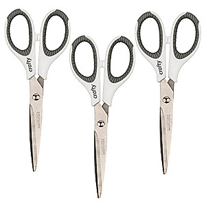 SINGER 6-1/2 inch Craft Scissors with Comfort Grip, Set of 3