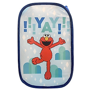 Sesame Street Elmo Yay Pop Up Hamper - Mesh Laundry Basket/Bag with Durable Handles, 22" x 14" (Official Sesame Street Product)