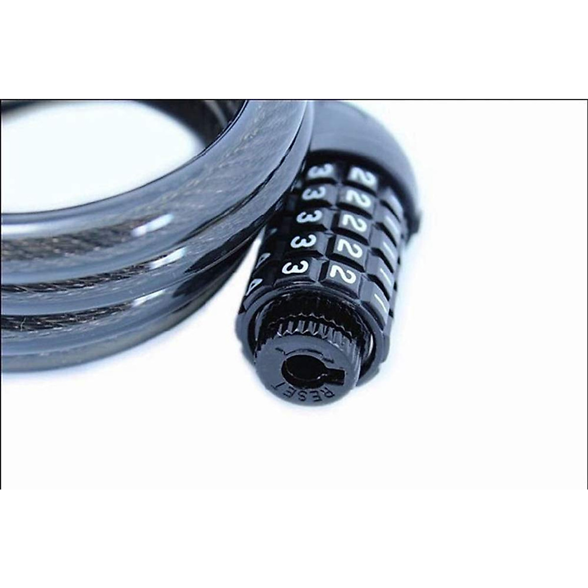 JPOJPO Bicycle Lock Road Mountain Bike Folding Cable Locks cycle Code Bicycle Lock 12 * 1200MM PURPLE