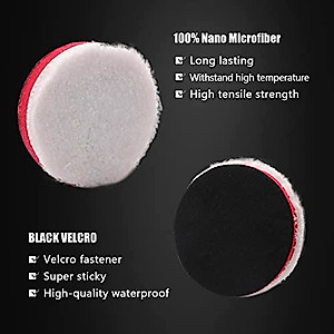 SPTA Drill Polishing Pads Kit, 20pcs 3inch (80mm) Car Foam Polishing Buffing Pads, Wool Pads, Multifunctional Cleaning Brush, Backing Plate for Car Polisher Polishing,Buffing and Cutting