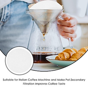 Housoutil Espresso Coffee Filters, 100pcs Coffee Filter Pads 58mm Unbleached Round Disposable Coffee Paper Tea Filter for Espresso Coffee Maker Machine