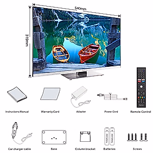 SYLVOX 24 Inch TV 12 Volt Smart TV FHD 1080P Digital Video Disc Player Built-in ARC CEC WiFi Wireless Connection Support, Suitable for RV Camper Kitchen Bedroom Boat(Limo Series),Black