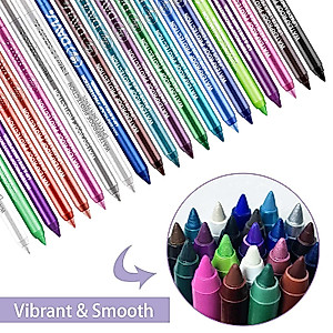 RDGWFB 21 Colors Eyeliner Pen Set, Eyeliner Pencil Set, Waterproof Colorful Eyeliner Kit Long Lasting Eyeshadow Pencil Eye&Lip Liner Professional Eye Makeup Set Pearl Eye Liner for Women