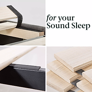 ZINUS Maddon Upholstered Platform Bed Frame / Mattress Foundation / Wood Slat Support / No Box Spring Needed / Easy Assembly, Grey, Queen