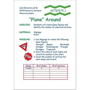 hand2mind AngLegs Classroom Kit with Protractors, Explore Angles, Shapes, and Geometry, Triangle Geometry, Math Manipulatives, Shape Geometry, Geometry Resource, Montessori Math (6 Sets of 72)