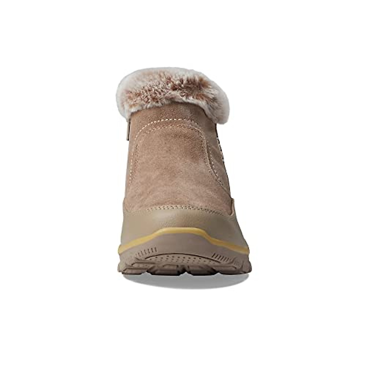 Skechers Women's Easy Going-Warm Escape Ankle Boot, Taupe/Taupe, 10