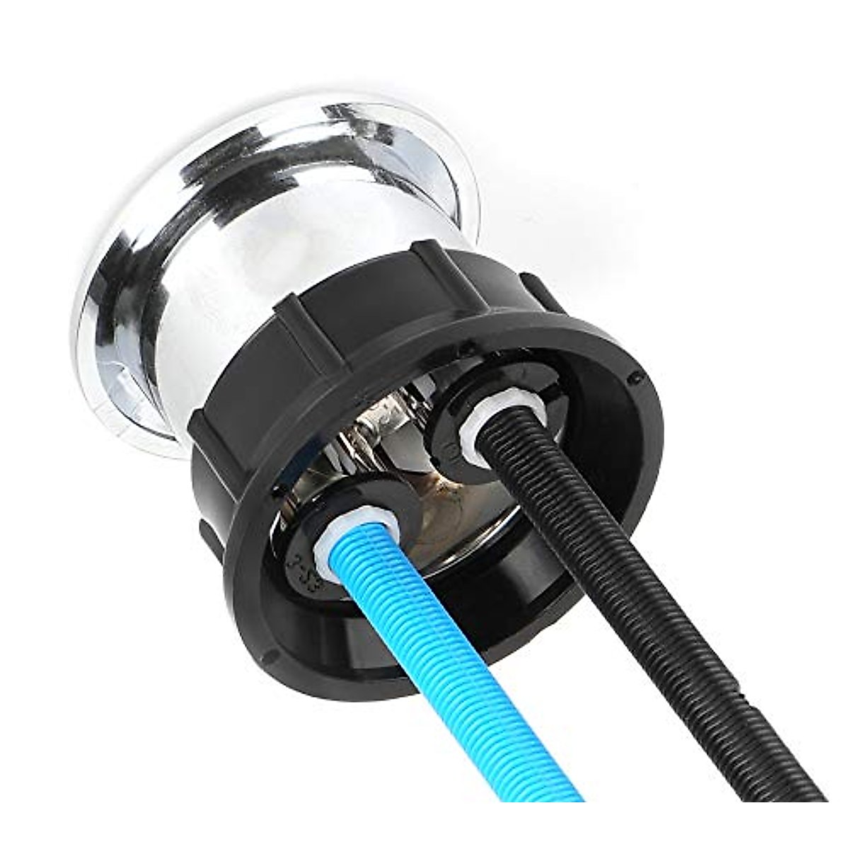 Teaayako Toilet Push Button 38mm Thread Diameter Dual Push Flushing Button Adjustable Toilet Water Tank Button,Black