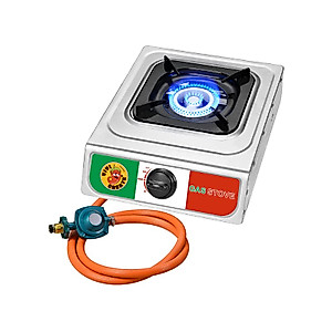 Vivicreate Camping 10000 BTU 1 burner stainless steel panel auto ignition Propane Gas Outdoor Garden Fishing Hiking Camp Restaurant Stove Burner