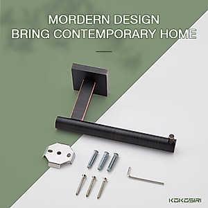 KOKOSIRI Toilet Paper Holder Oil Rubbed Bronze Toilet Roll Holder Hold Mega Rolls Kitchen Bathroom Tissue Paper Dispenser Stainless Steel, B2005ORB