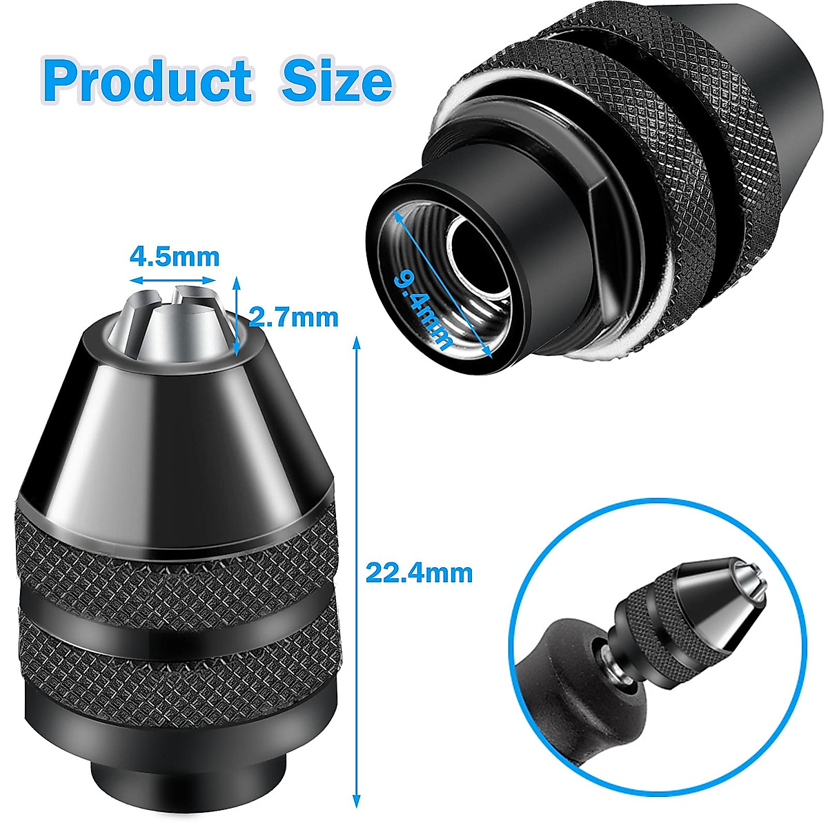 Keyless Chuck Keyless Drill Chuck for Dremel 4486 Model 395 3000 4000 4300 8220 3000 7300 Multipro