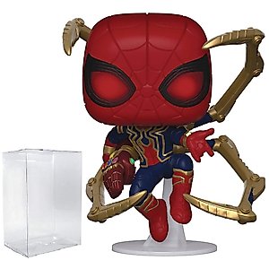 Funko POP Marvel: Avengers Endgame - Iron Spider with Nano Gauntlet Pop! Vinyl Figure (Bundled with Compatible Pop Box Protector Case), Multicolored, 3.75 inches
