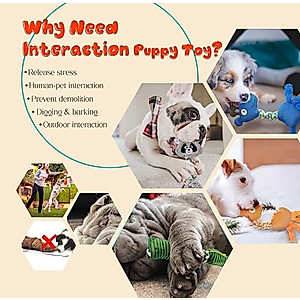 xihett Puppy Chew Toy,Squeaky Dog Toys Interactive,Plush Middle with Thick Rope Dog Chew Toys for Anxiety Relief Big Middle and Small Dog Pet Toys,Cute Interactive Toy (Elephant)