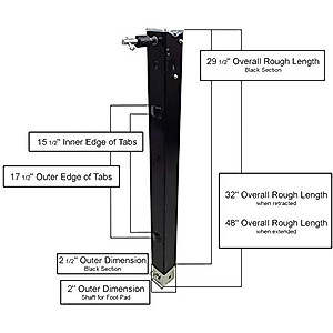 Powered 5th Wheel Landing Gear Leg Set