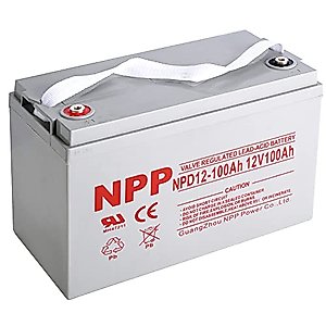 NPD12-100Ah 12 Volt 100Ah 12V AGM SLA Deep Cycle Rechargeable Battery, 1200+ Deep Cycle 100amp Battery,for Most Home Appliances, RV, Camping, Cabin, Marine, UPC, Trolling Motor and Off-Grid System