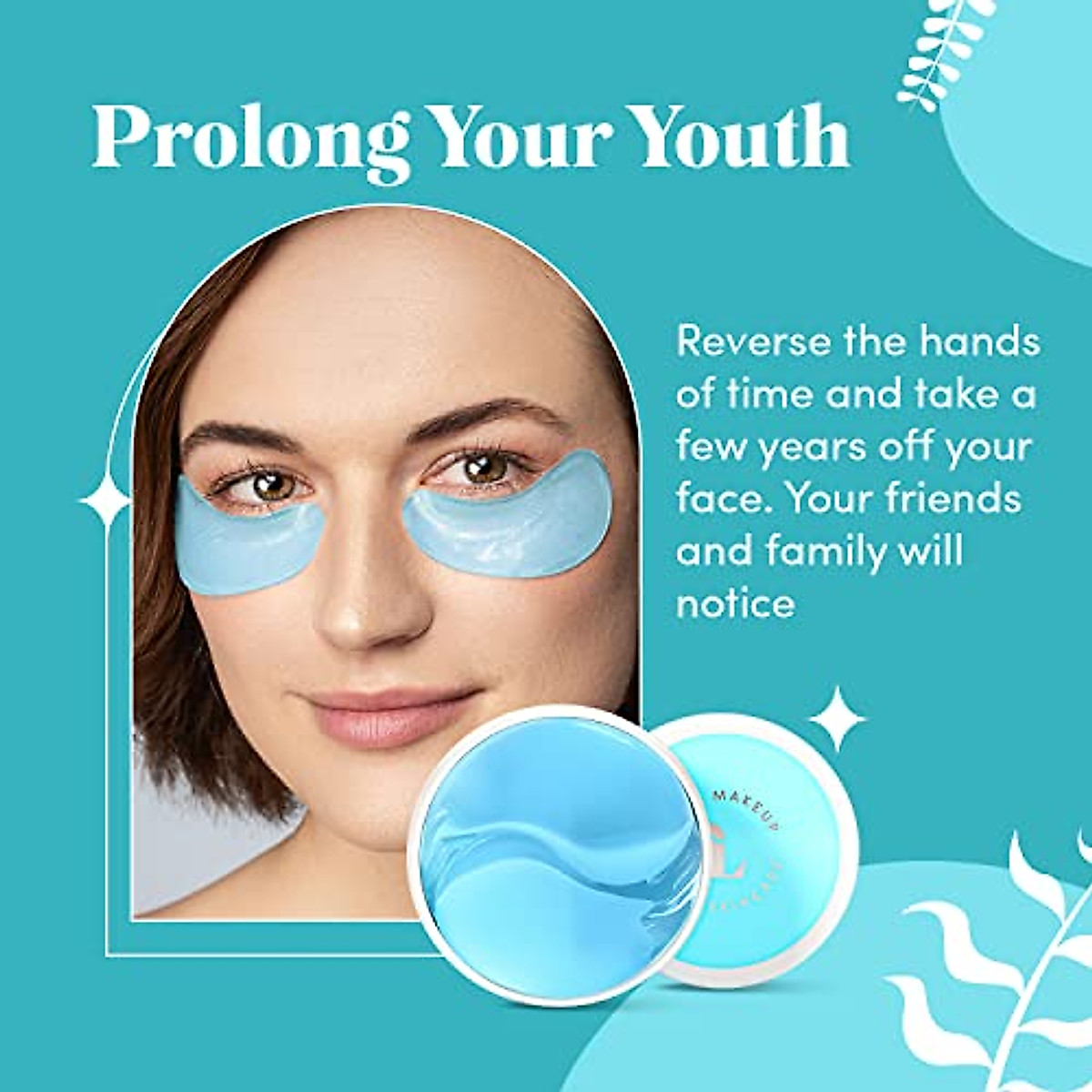 Hydra Blue Collagen Under Eye Gel Mask - Bright Eyes Anti Aging Treatment For Dark Circles, Puffy Eyes, Bags, Fine Lines - 30 Pairs (60 Total Patches)