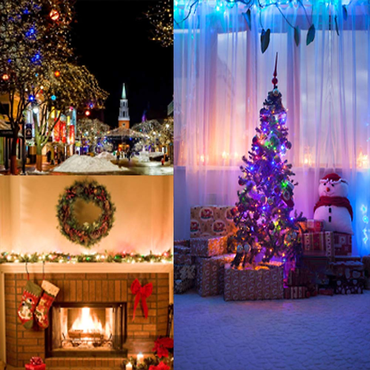 LOENDE Battery Operated String Lights with Timer Christmas Lights 100 LED 8 Modes String Lights Mini Lights Set for Indoor Outdoor Wedding Party Home Garden Wreath, Waterproof, Multicolored