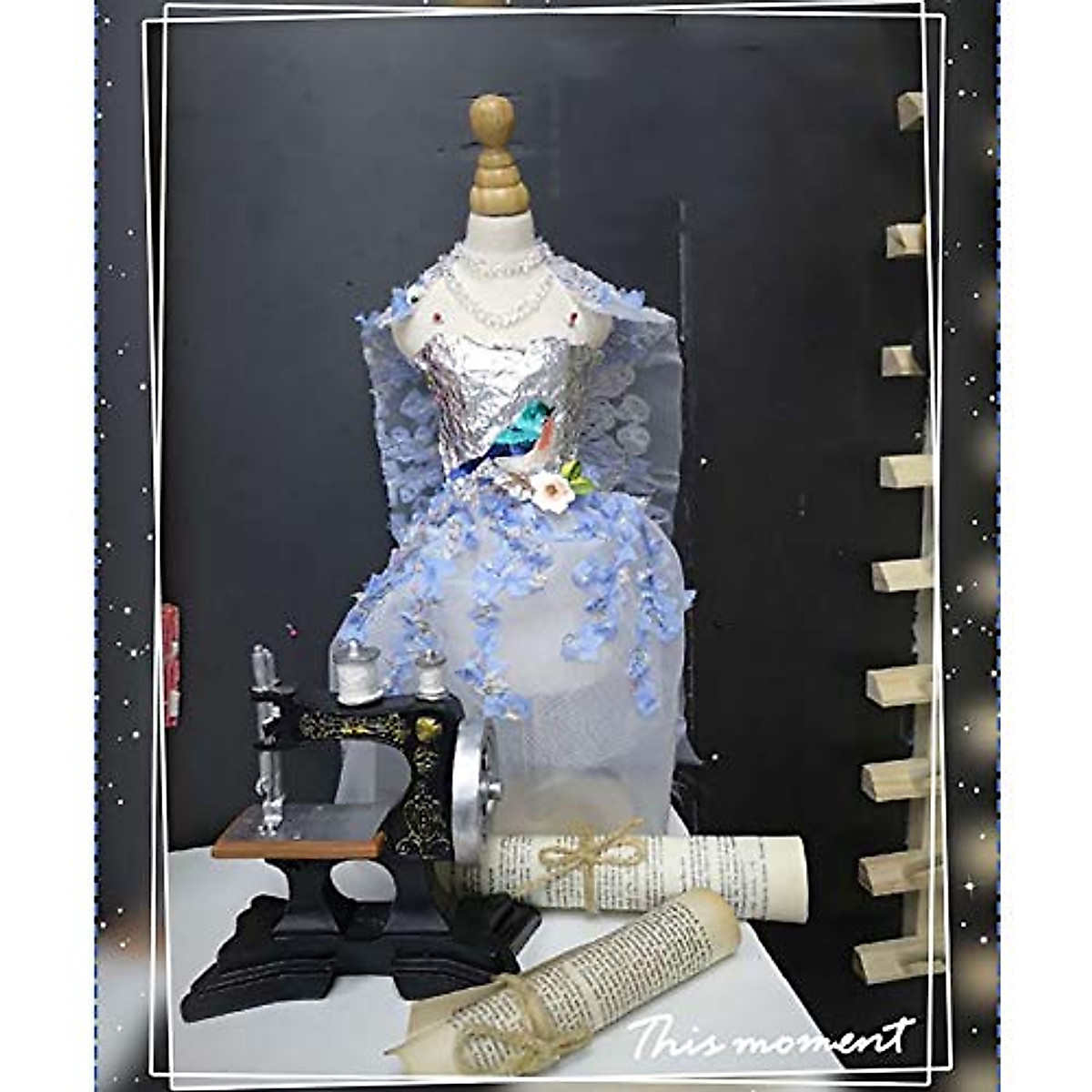 Tailors Dummy Mannequins 1:2 Scale Small Dressmakers Dummy Famale, Tailor Manikins Doll Dress Form Display, Dollhouse Accessories Decoration Dressform Mannequin