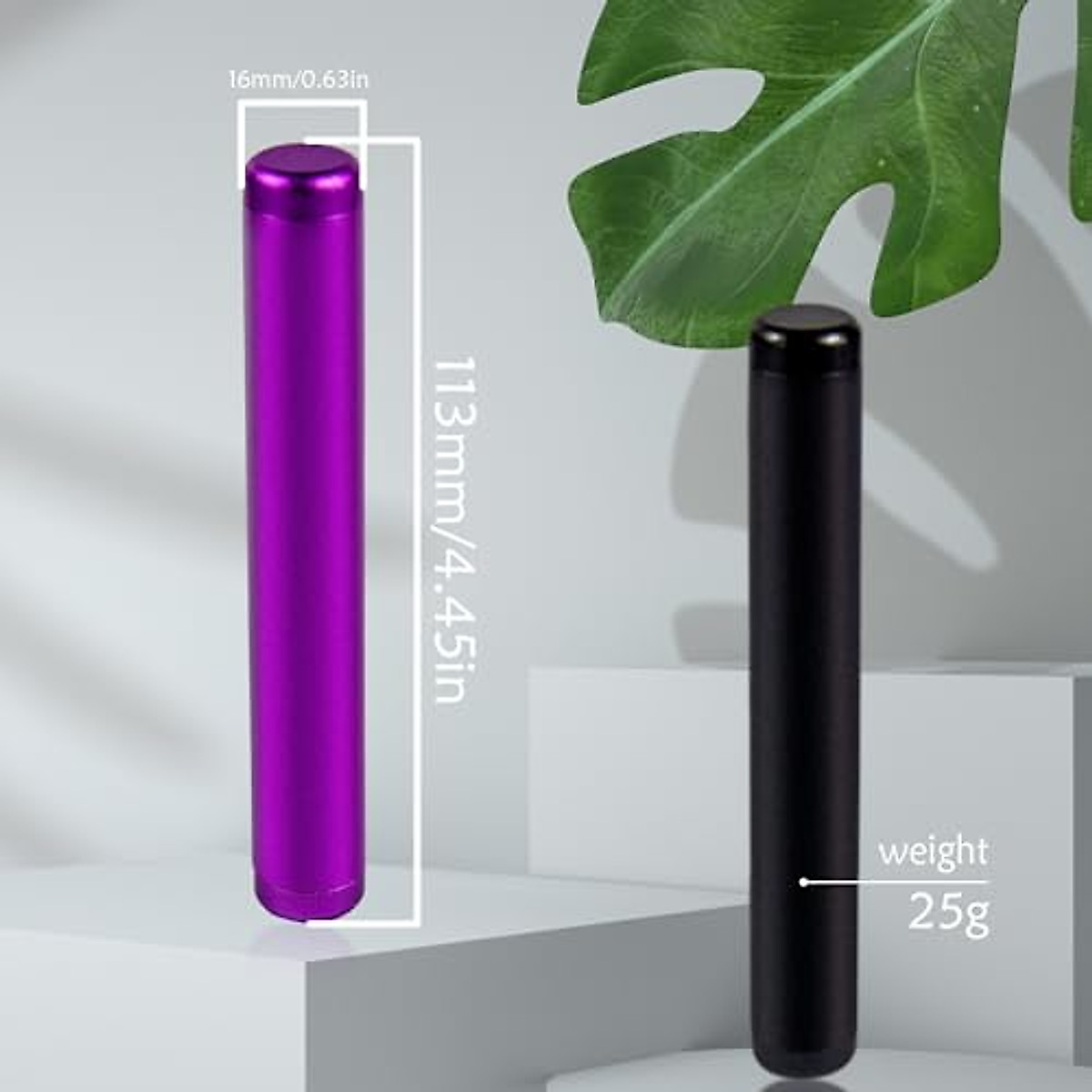 Defuzie Aluminum Storage Tube Container Lightweight Airtight Metal Waterproof Storage Containers for Traveling-3Pack (color1)