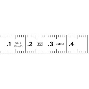 Lufkin PHV1425ED Power Return Tape, 1-Inch by 25-Feet 10ths/100ths, Hi-Viz Orange