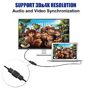 VCE HDMI Coupler Female to Female HDMI Adapter Gold Plated High Speed HDMI Double Female Connector Support 3D 4K 1080P HDMI Cable Extender