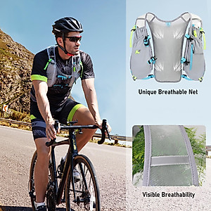 N NEVO RHINO Running Vest for Women, Water Backpack, Hydration Running Vest for Hiking, Trail Marathon Race, Ideal for Women and Men (Pack with 1.5L Water Bladder)