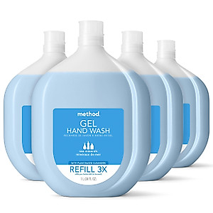 Method Gel Hand Soap Refill, Sea Minerals, Packaging May Vary, 34 oz (Pack of 4) (Packaging May Vary)