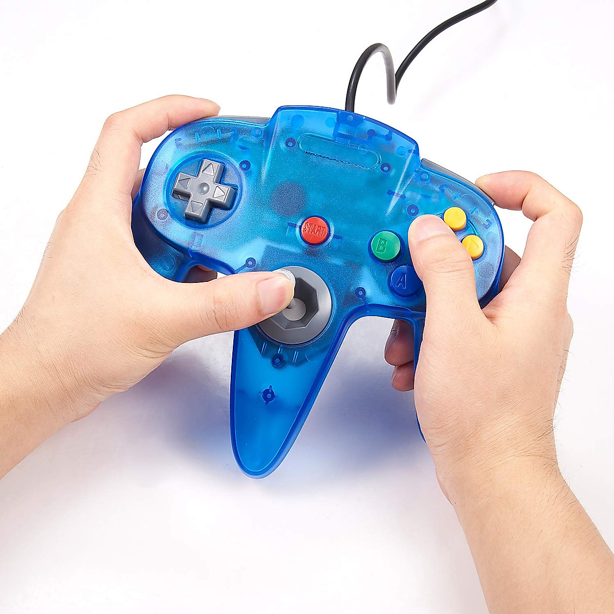 miadore 2 Packs N64 Controllers, Classic N64 Bit 64 Wired Joystick for Ultra N64 Video Game System N64 Console (Jungle Blue and Orange)