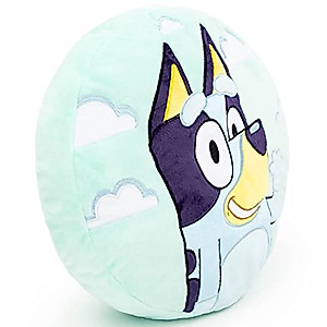 Jay Franco Bluey Shaped Decorative Pillow - Kids Super Soft Throw Plush Pillow - Measures 13 Inches (Official Bluey Product)