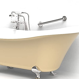 AmeriLuck 18 inches Designer Bath Safety Grab Bar with Anti-Slip Peened Grip, ADA Compliant 500lbs Loading Capacity, Brushed Nickel