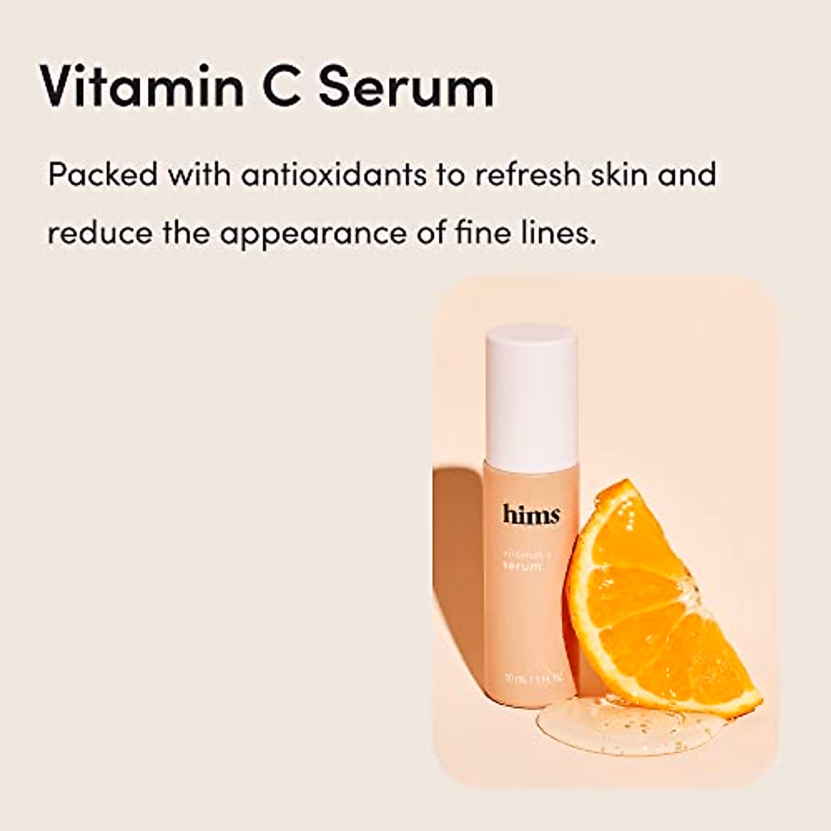 hims vitamin c serum for men - Brighten Skin Tone, Balance Complexion - Vitamin C, Highly Concentrated, Lightweight, Citrus Scent - Vegan, Cruelty-Free, No Parabens - (1oz)