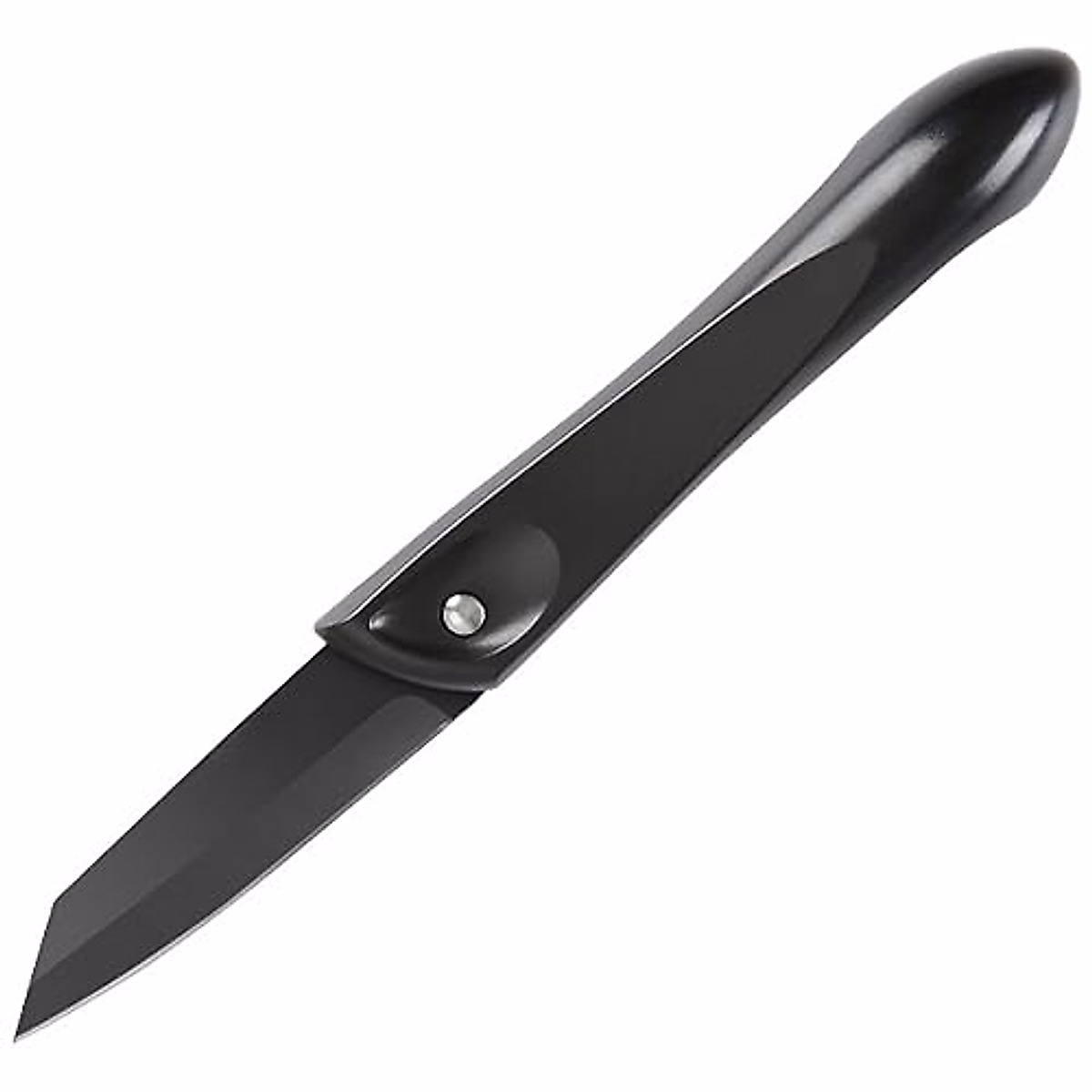 WISELADY Whale Shaped Handle Fruit Knives, Paring Knife, Small Kitchen Knife with Sharp Blade, Paring Knife for Cutting and Preparing Fruit and Vegetables (Black)